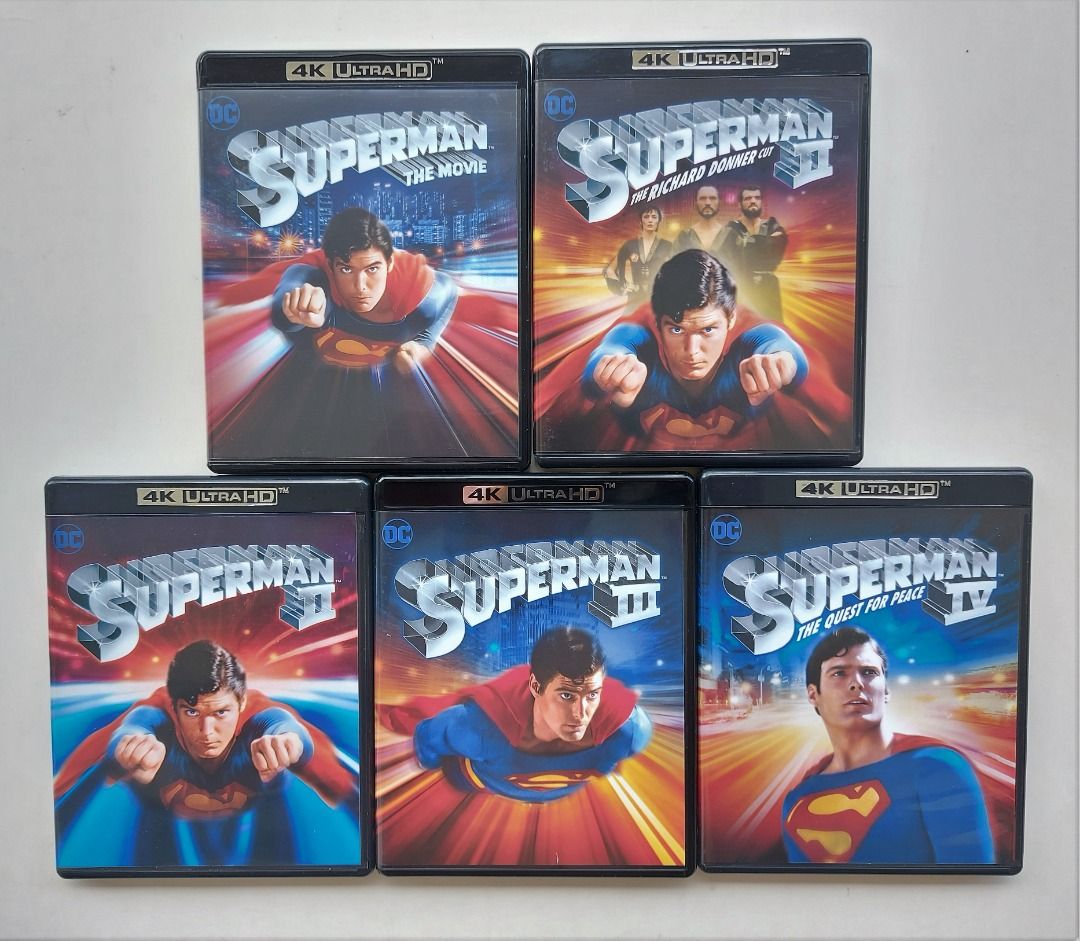 Superman : The Movie I-IV (1978-1987) 5-Film Collection 4KUHD + Blu-ray ...