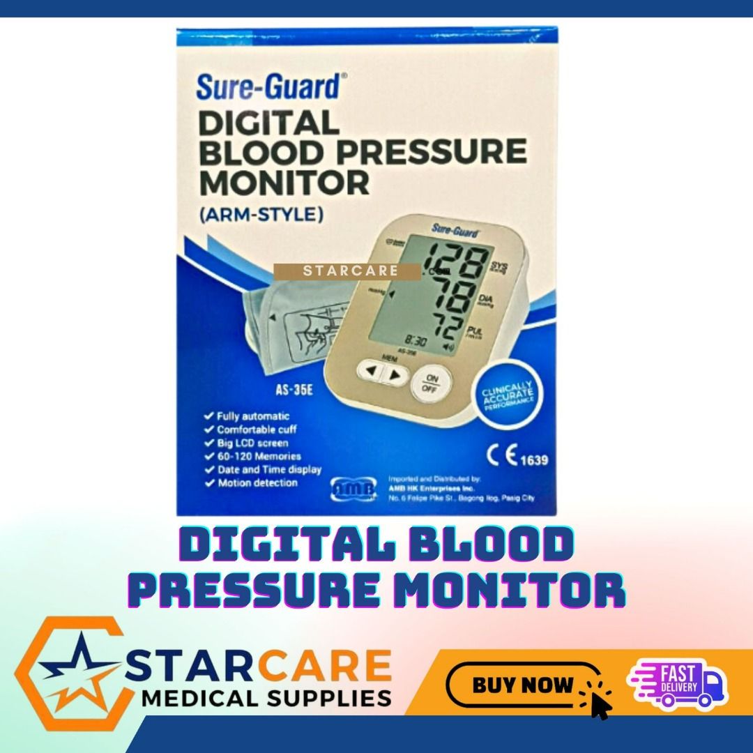 Sure-Guard Digital Blood Pressure Monitoring, Health & Nutrition ...