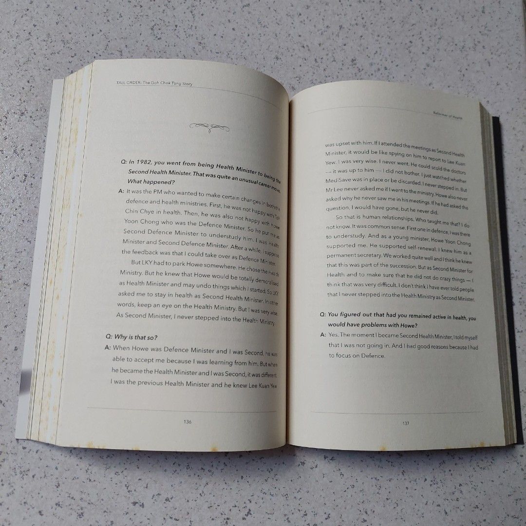 Tall Order The Goh Chok Tong Story, Hobbies & Toys, Books & Magazines ...