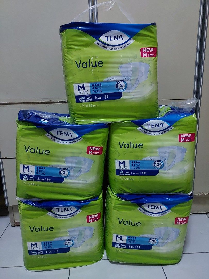 Tena Value Adult Diapers Size M, Health & Nutrition, Assistive & Rehabilatory Aids, Other ...