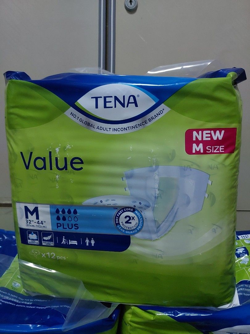 Tena Value Adult Diapers Size M, Health & Nutrition, Assistive & Rehabilatory Aids, Other ...