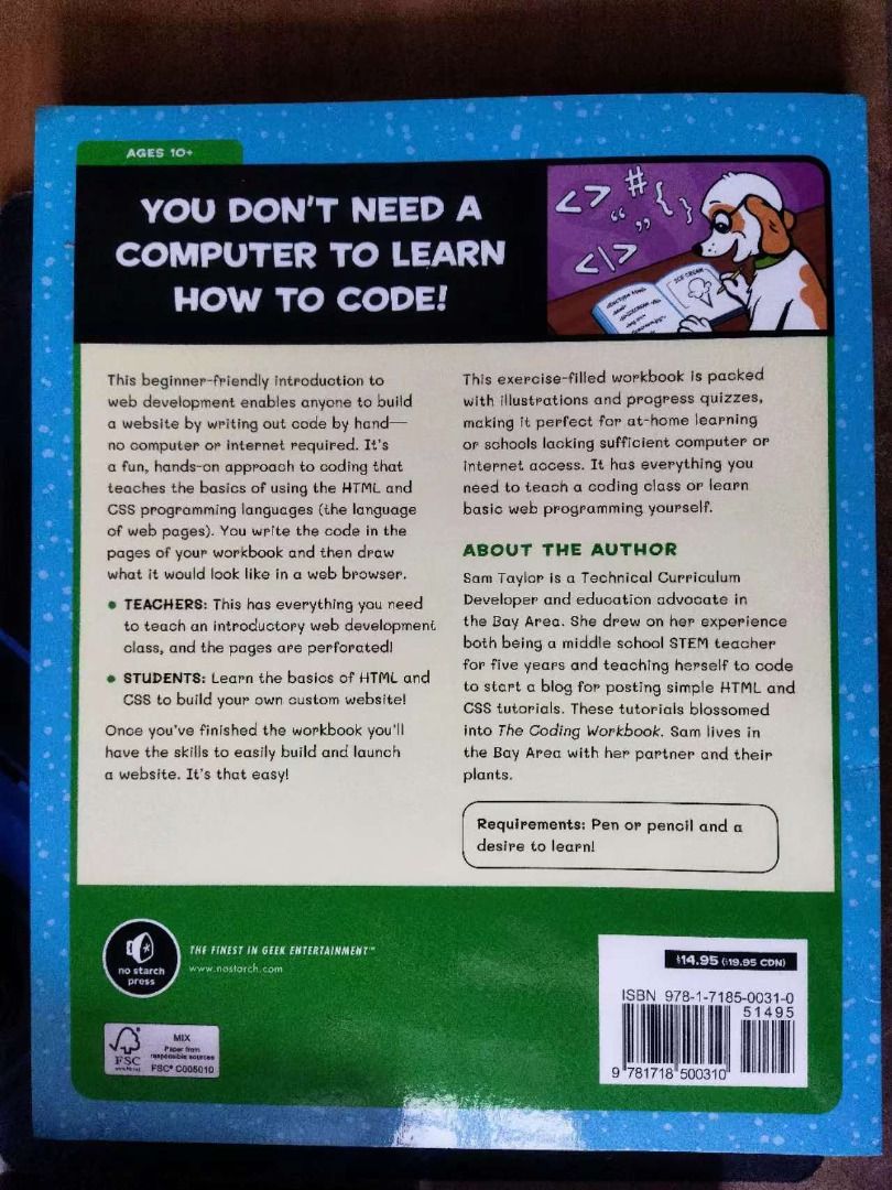 The Coding Workbook Build A Website With Html And Css Hobbies And Toys Books And Magazines