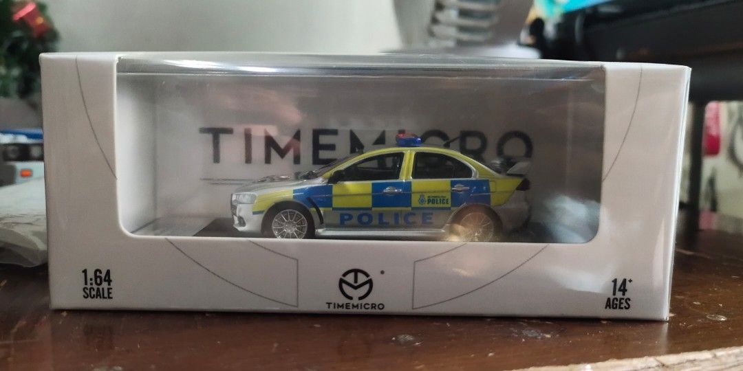 Timemicro 1/64 UK Police Mitsubishi Lancer Evo, Hobbies & Toys, Toys & Games on Carousell