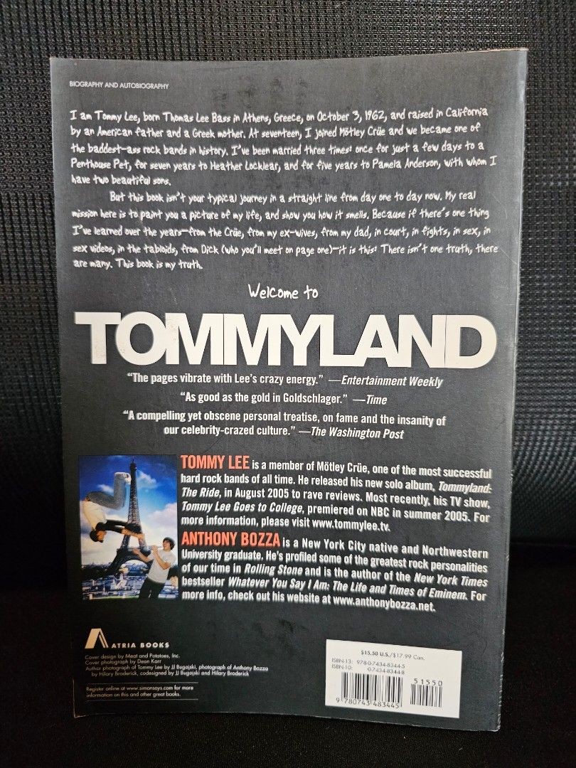 Tommyland by Tommy Lee, Hobbies & Toys, Books & Magazines, Storybooks on Carousell