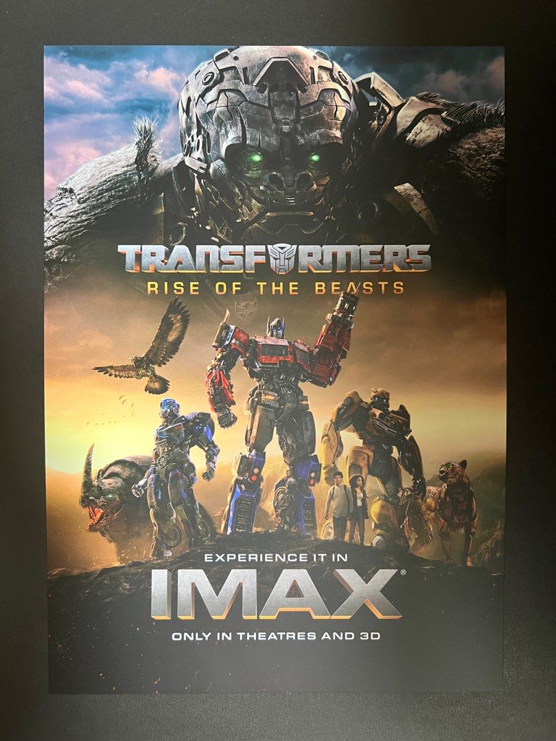 Transformers Rise Of The Beasts IMAX A3 Poster, 興趣及遊戲, 玩具 & 遊戲類 - Carousell