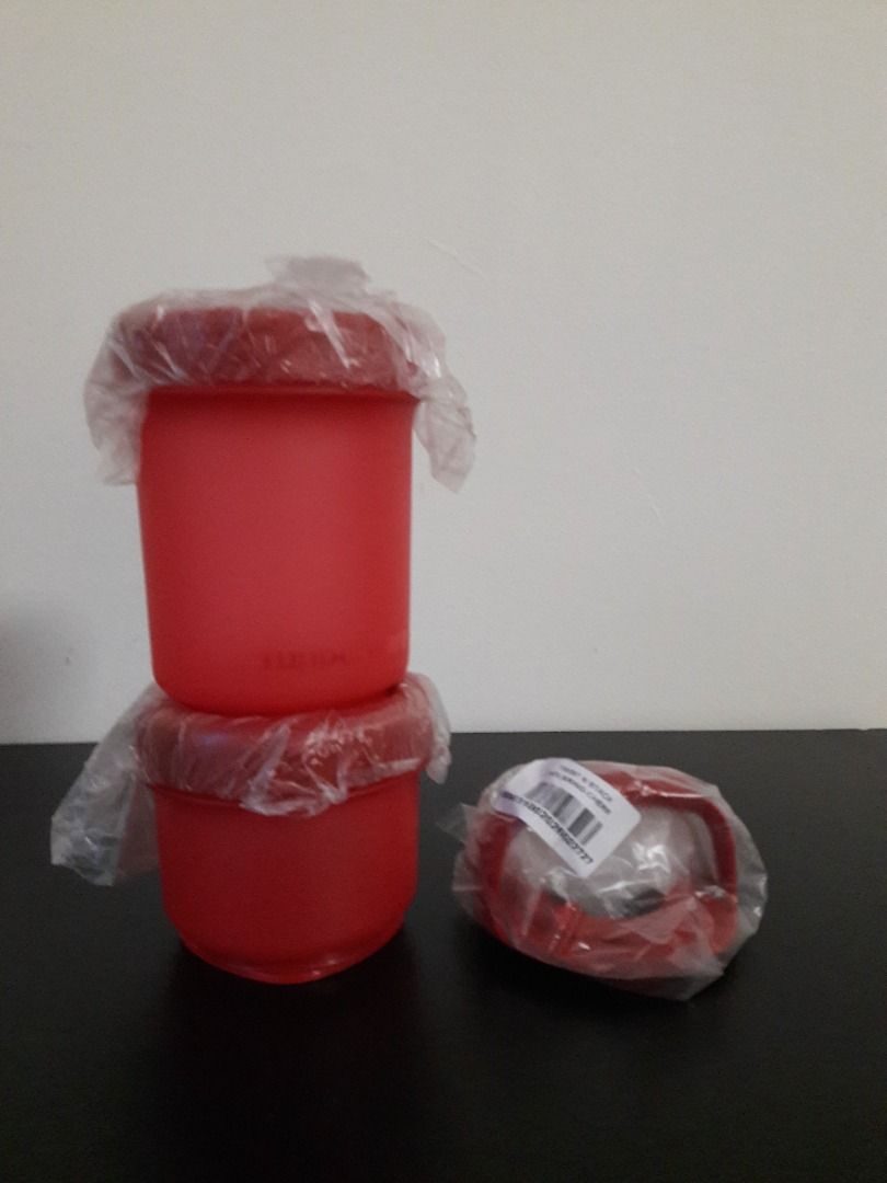 Tupperware Twist N Snack Container (Cherry Red), Furniture & Home ...