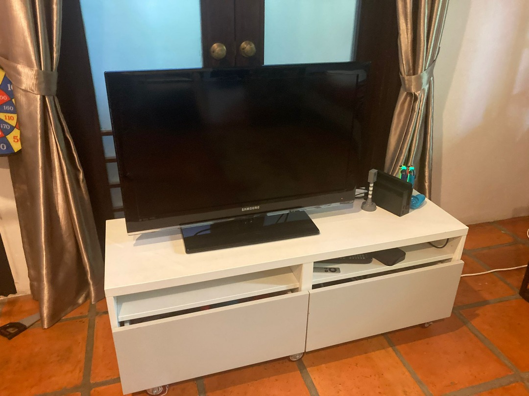 TV Console (with swivel wheels), Furniture & Home Living, Furniture, TV ...
