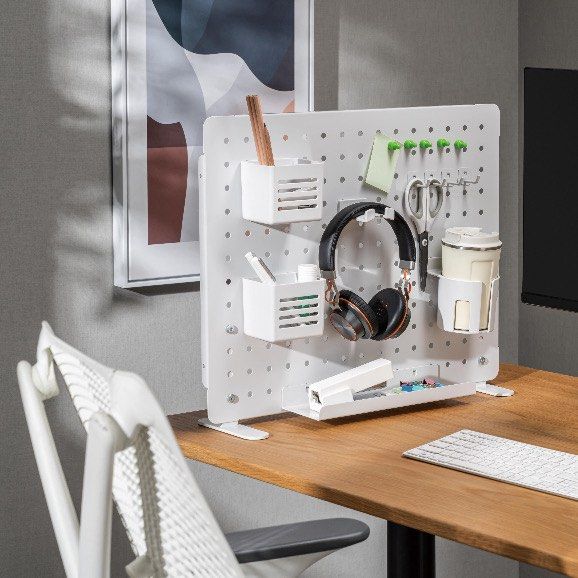 ULTi Magboard Desk Organizer, Free-Standing Pegboard | No Drill | Home ...