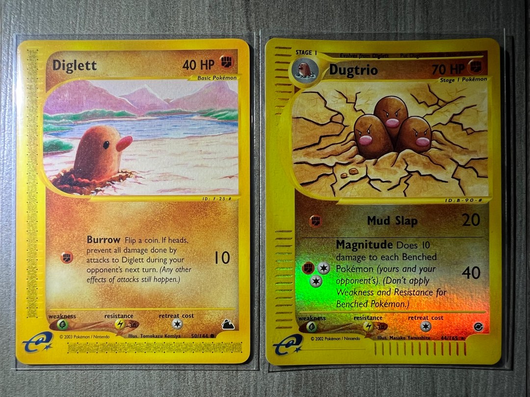 [Vintage] Diglett & Dugtrio Pokemon Cards, Hobbies & Toys, Toys & Games ...