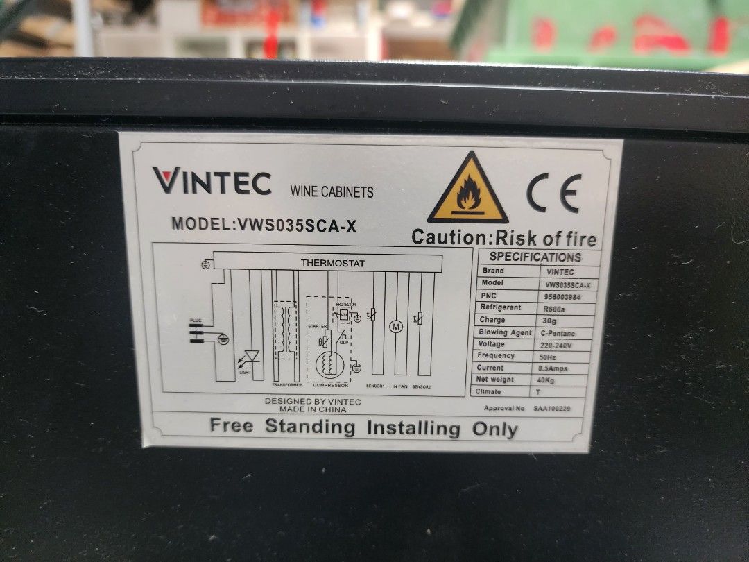 Vintec wine chiller, TV & Home Appliances, Other Home Appliances on ...