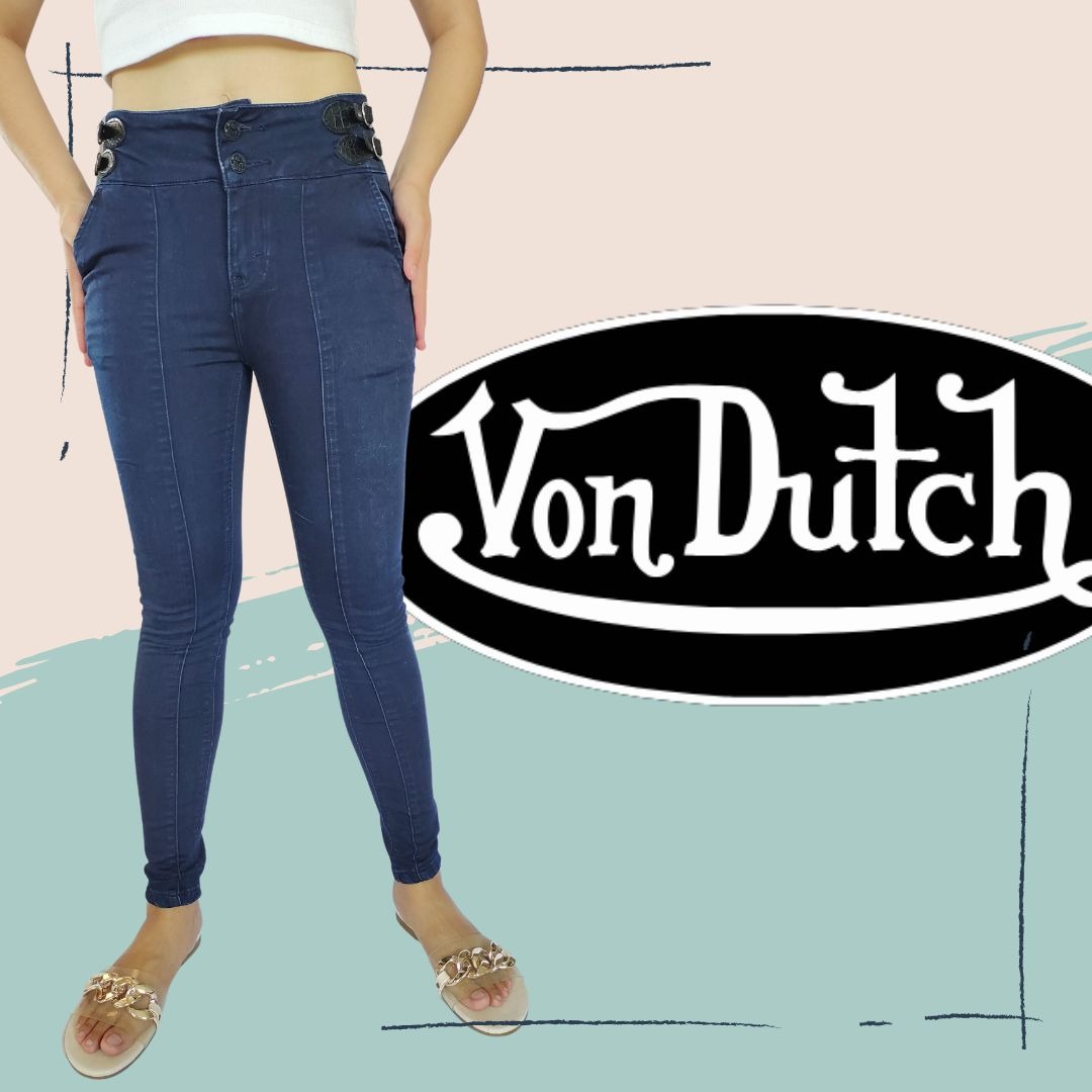 VON DUTCH High Waist Pants | Denim | Branded Original - Preloved, Women ...