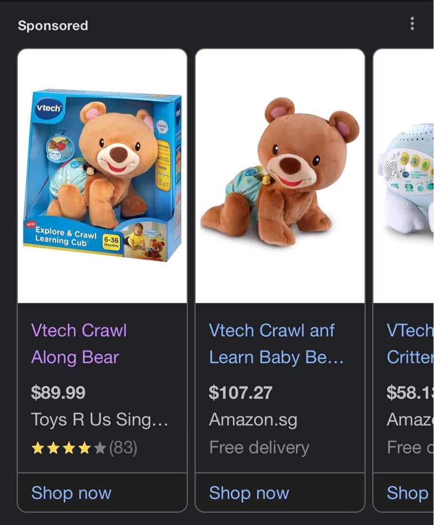 Vtech Crawl along Bear, Hobbies & Toys, Toys & Games on Carousell