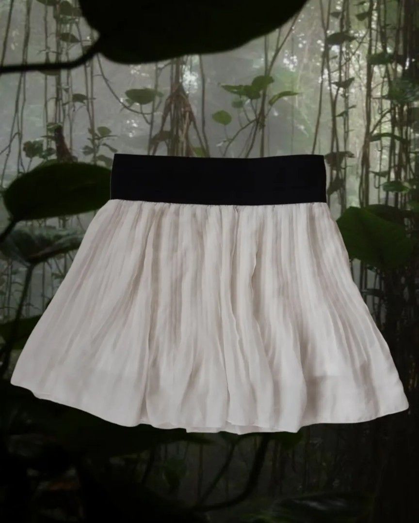 White Pleated Mini Skirt On Carousell