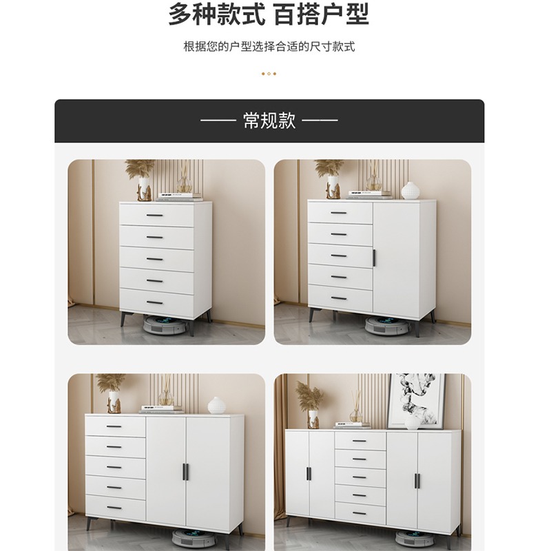 Wooden bucket cabinet storage cabinet simple modern drawer type storage ...