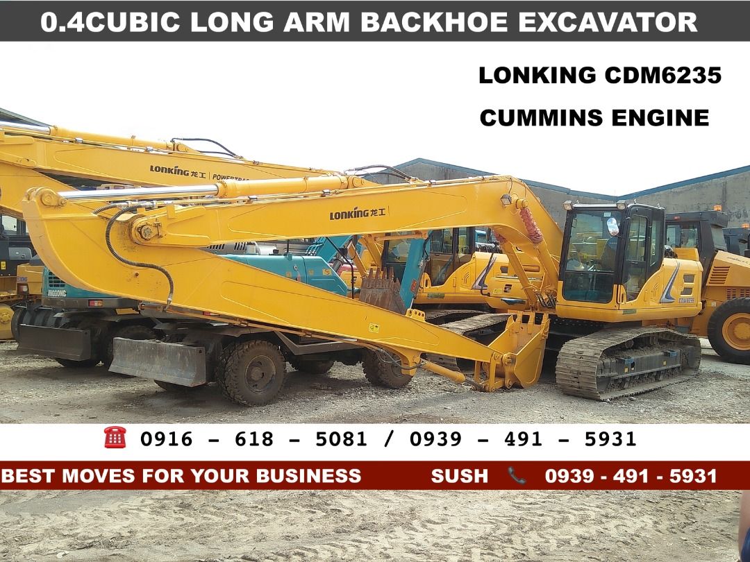 0.4 cubic. Long Arm Backhoe Excavator Lonking / XCMG Cummins /Isuzu ...