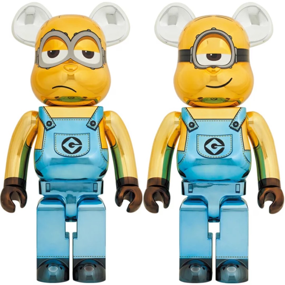 1000% minions chrome kevin Stuart bearbrick be@rbrick, Hobbies & Toys ...