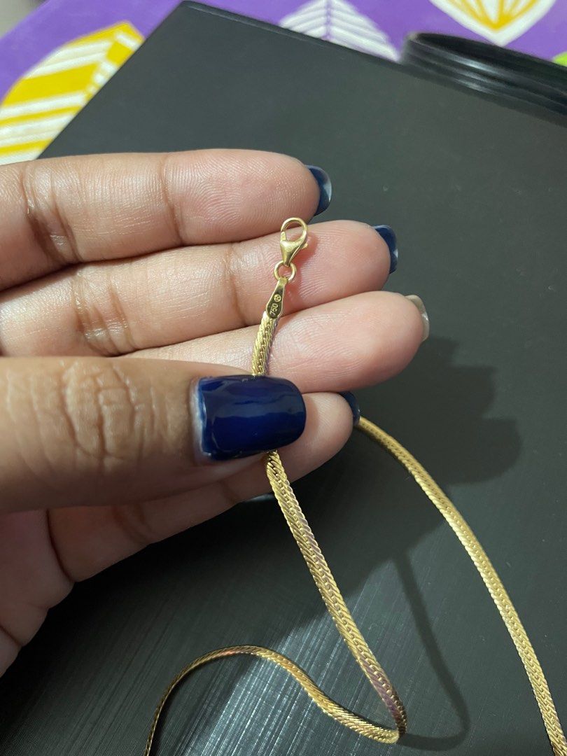 RUSH 18k SNAKE BONE CHAIN SAUDI GOLD on Carousell
