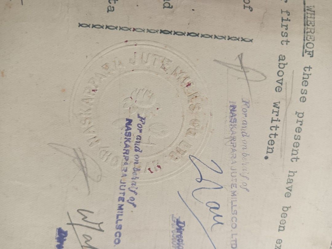 1956 DEBENTURES TRUST DEED with many King George VI rs1000 stamp . 46 ...