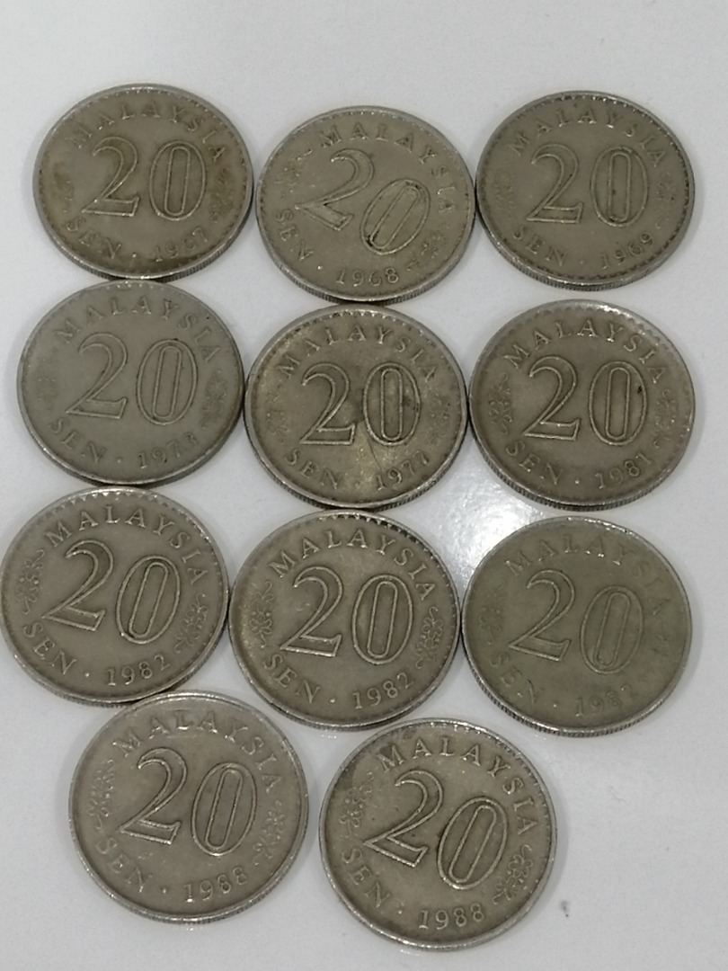 20 cents Malaysian old coins, Hobbies & Toys, Collectibles ...