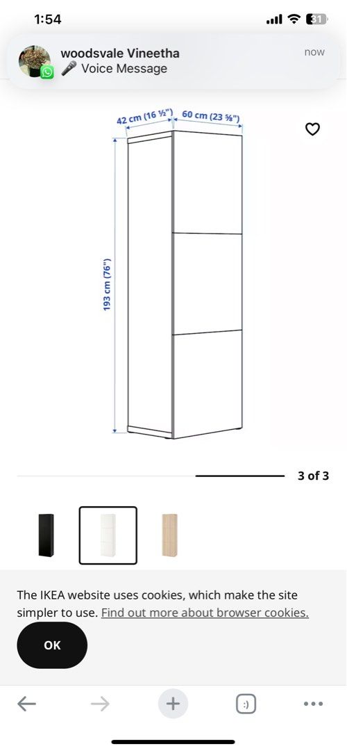 3 combined IKEA best shelf/cabinets, Furniture & Home Living, Furniture ...