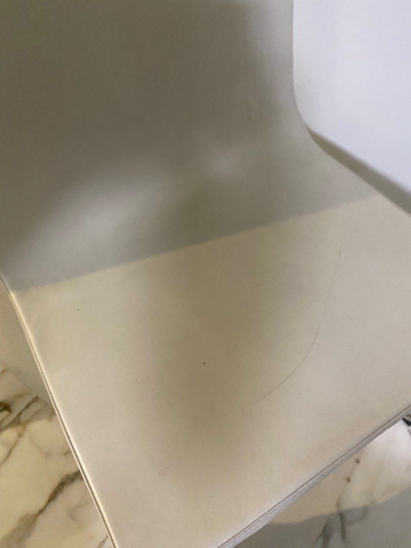 4 Ikea bernhard leather chair - white color, Furniture & Home Living ...