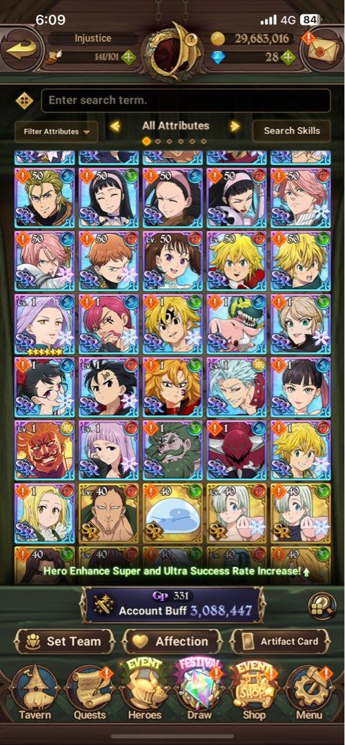 7DS Grand Cross Full Demon Team, Video Gaming, Video Games, Others on Carousell