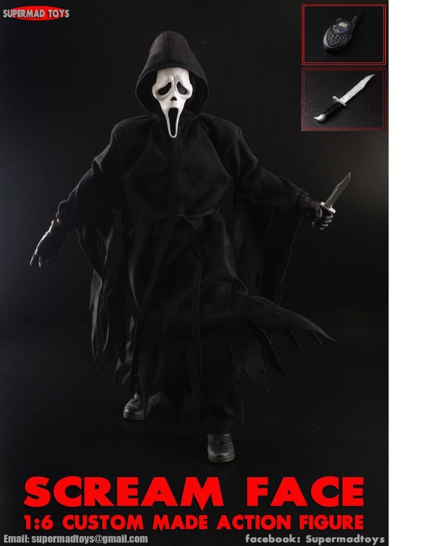 全新現貨 SUPERMAD TOYS Scream Face 1/6 Scale Figure, 興趣及遊戲, 玩具 & 遊戲類 ...