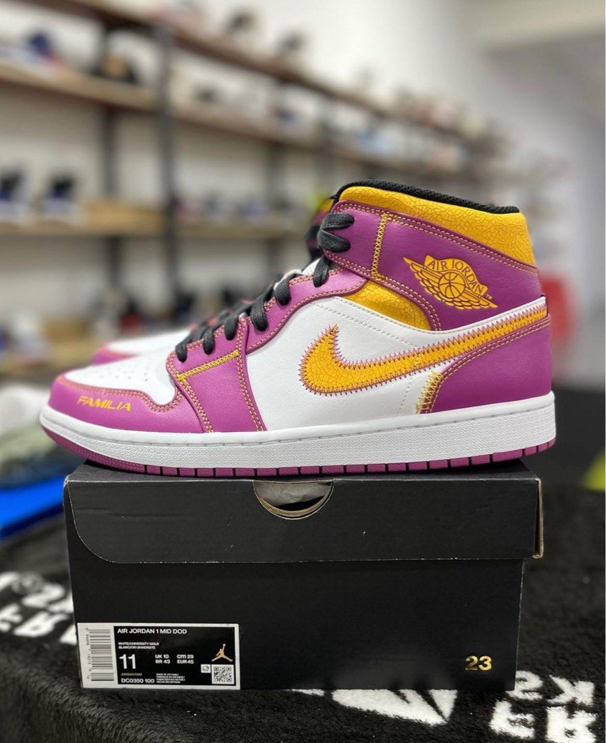 Air Jordan 1 Mid DOD Familia, Men's Fashion, Footwear, Sneakers on ...