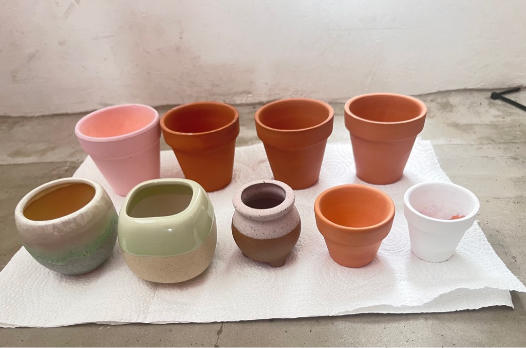 Assorted ceramic plant pots, Furniture & Home Living, Gardening, Pots ...
