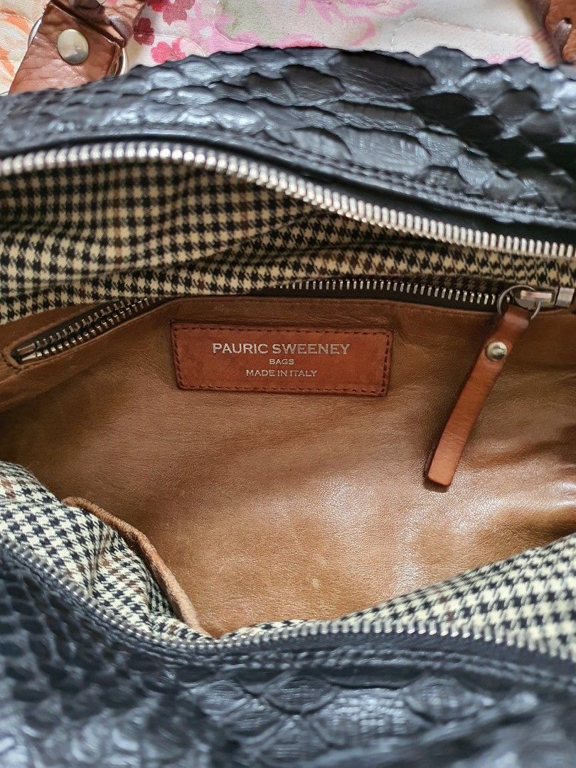 Authentic Pauric Sweeney Phyton Overnight bag, Luxury, Bags & Wallets ...