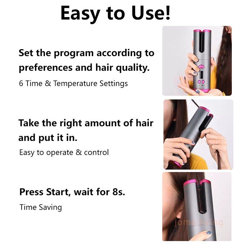Automatic Hair Curler - Pink, Beauty & Personal Care, Hair on Carousell