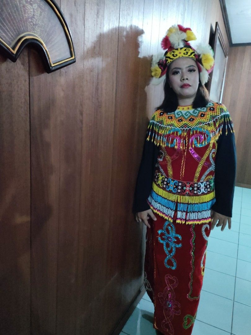 Baju adat dayak, Fesyen Wanita, Pakaian Wanita, Jumpsuits di Carousell