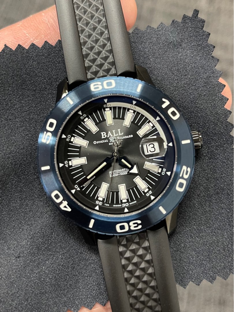 Ball Fireman NECC BK/Blue Swiss auto diver, Men's Fashion, Watches ...