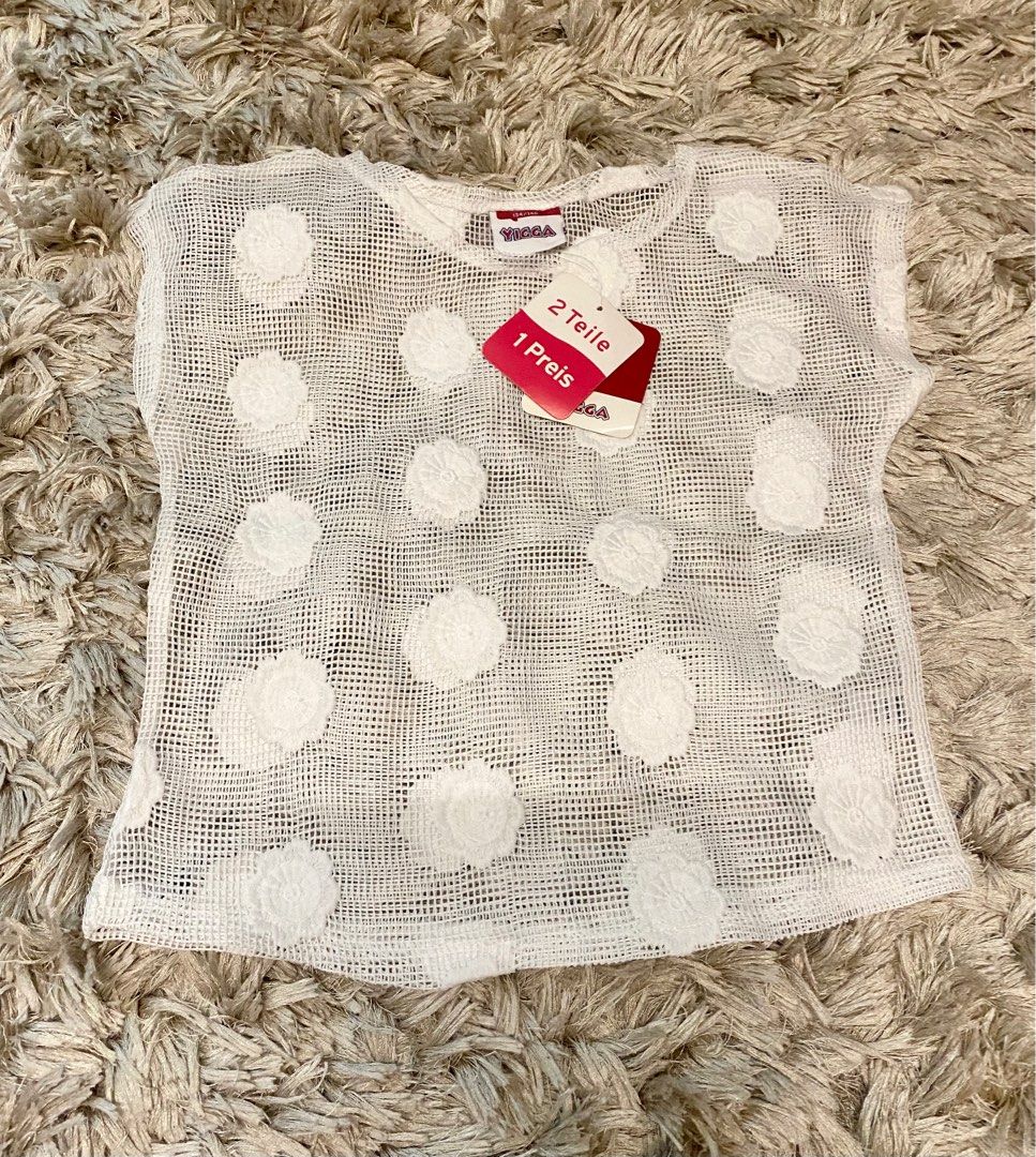 Beach top lace / Casual for girls / see through top on Carousell