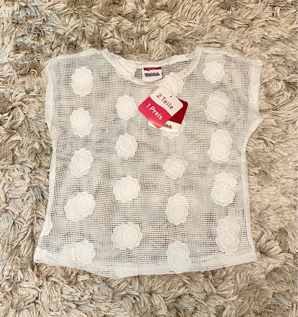 Beach top lace / Casual for girls / see through top on Carousell