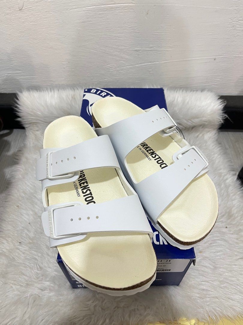 Birkenstock Arizona Triple White, Women's Fashion, Footwear, Sandals on ...