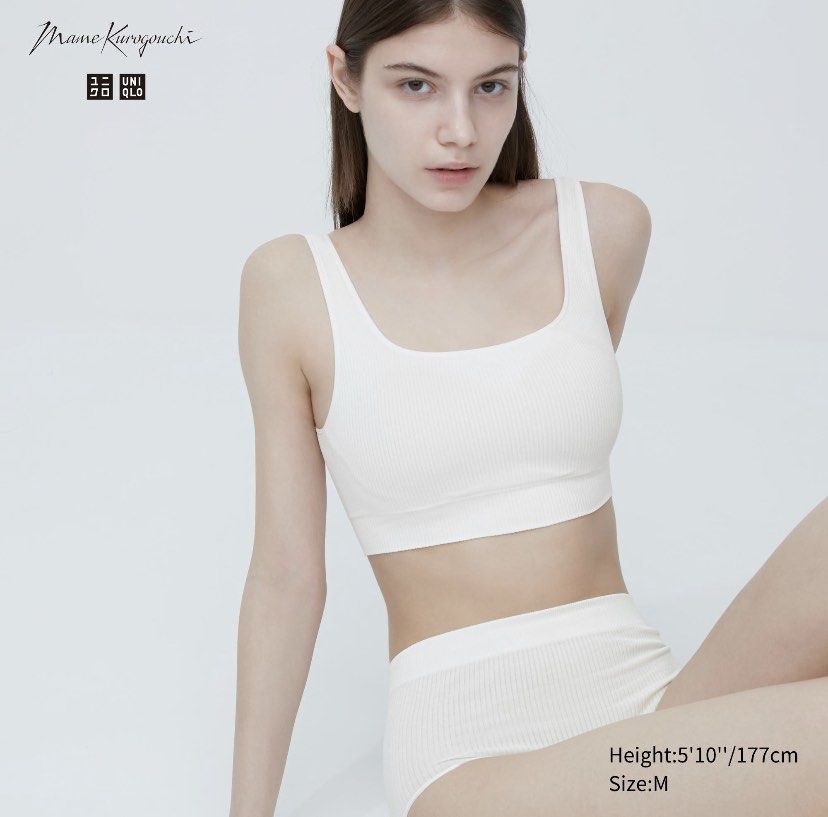 BNWT Uniqlo Mame Kurogouchi Wireless Bra in Off-White, Women's Fashion, New Undergarments ...