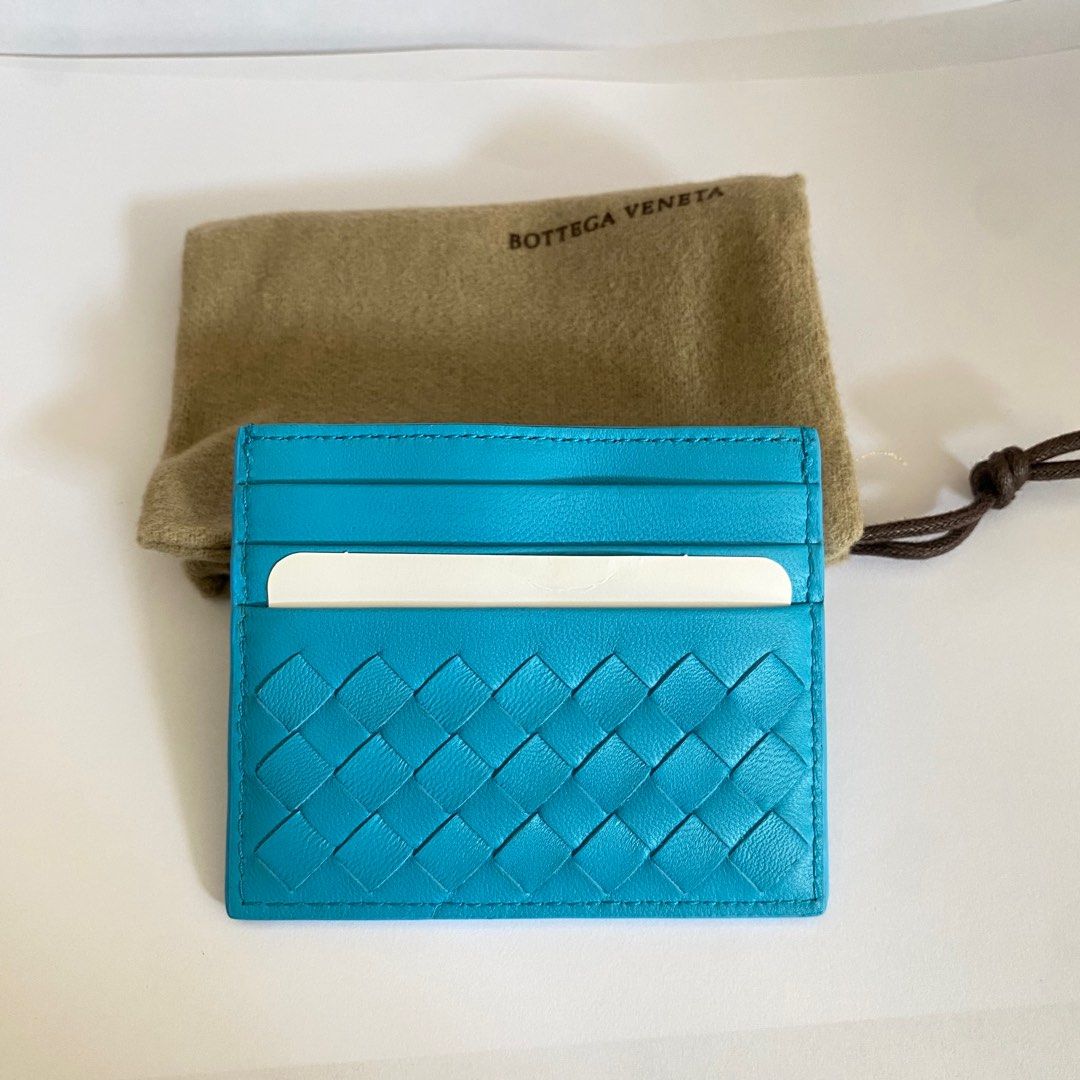 (Brand New) Bottega Veneta Woven Card Holder, Fesyen Wanita, Tas ...