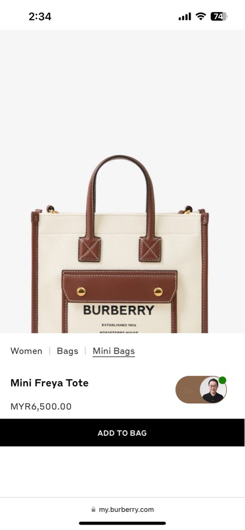 Burberry Mini Freya Tote bag, Luxury, Bags & Wallets on Carousell