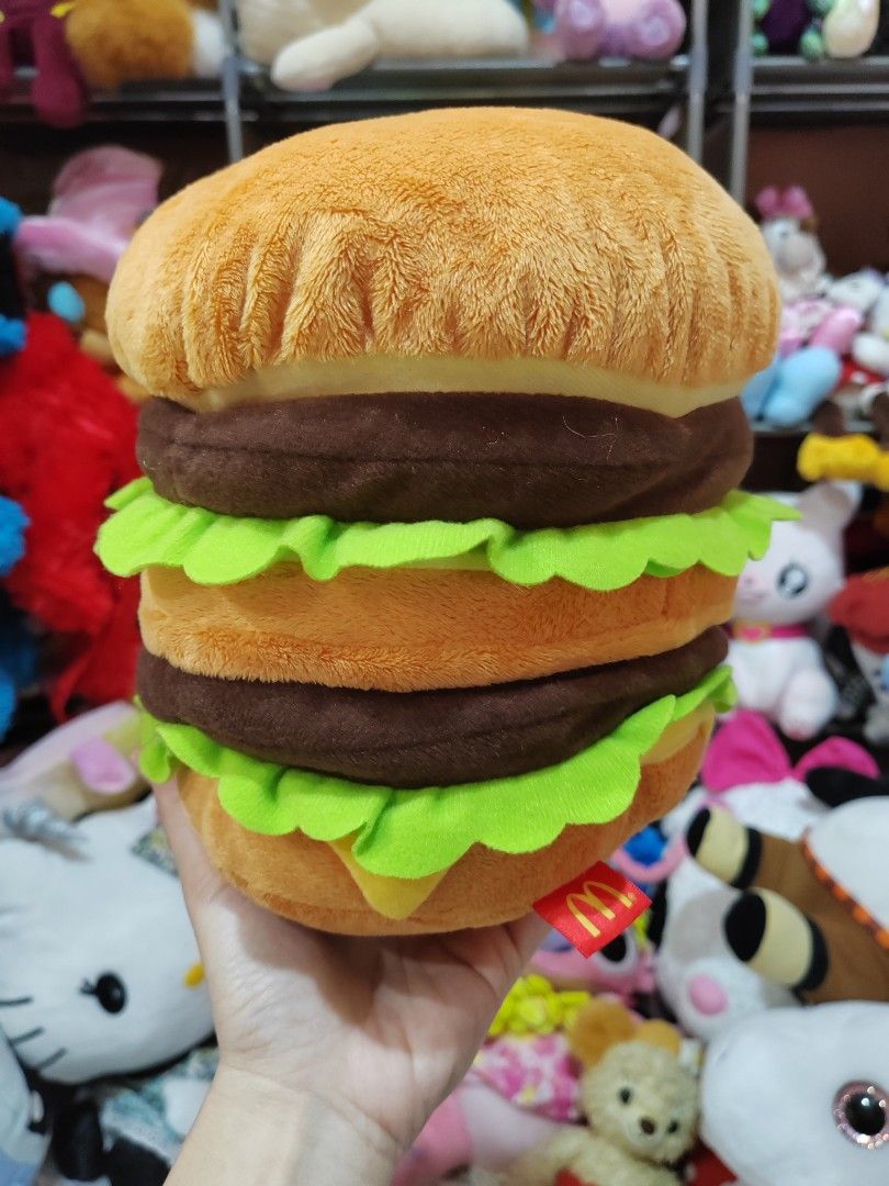 Burger plush mcD, Hobbies & Toys, Toys & Games on Carousell