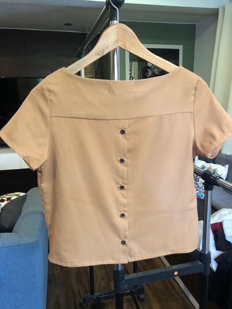 Camel colored top on Carousell