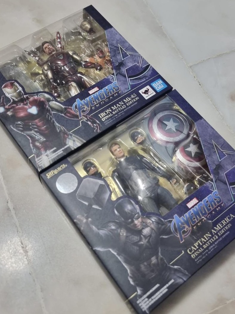 Captain America and Iron Man Final Battle MCU (Bandai SH Figuarts ...
