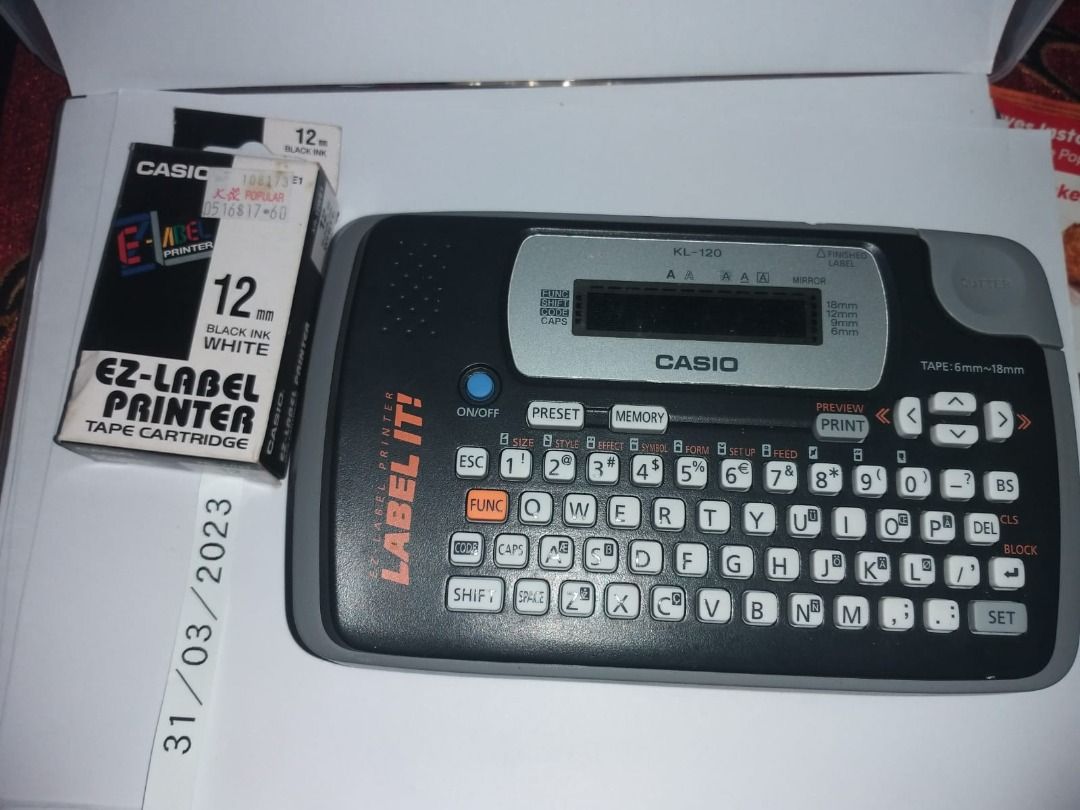 Casio Label Printer KL-120, Computers & Tech, Printers, Scanners & Copiers on Carousell