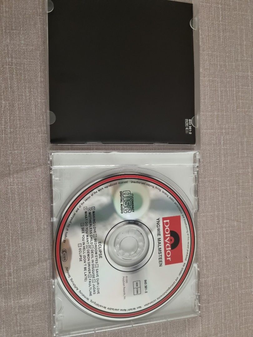CD Yngwie Malmsteen Eclipse, Hobbies & Toys, Music & Media, CDs & DVDs on Carousell