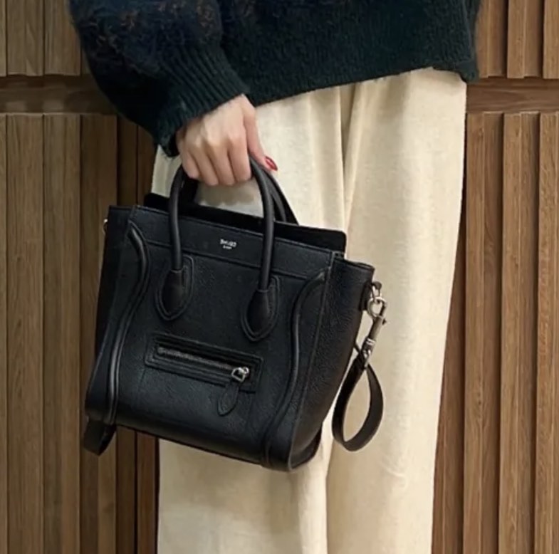 Celine Nano Luggage Black, Luxury, Bags & Wallets on Carousell