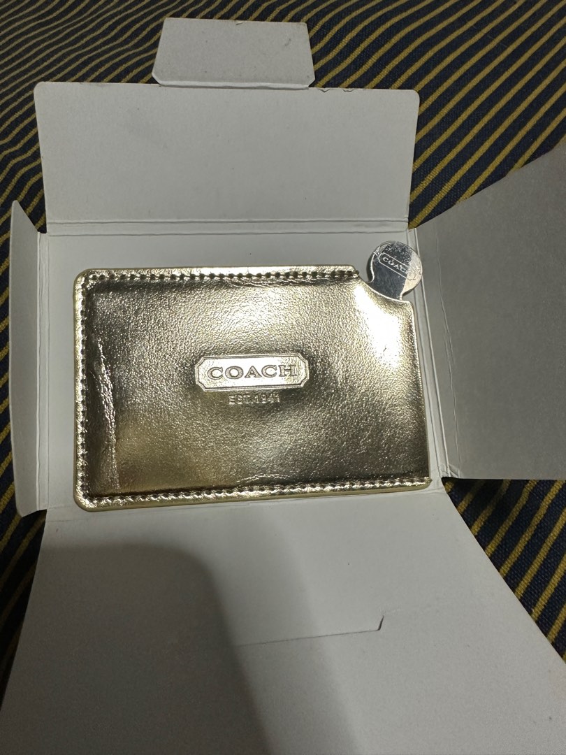 coach pocket mirror/card holder, Luxury, Bags & Wallets on Carousell
