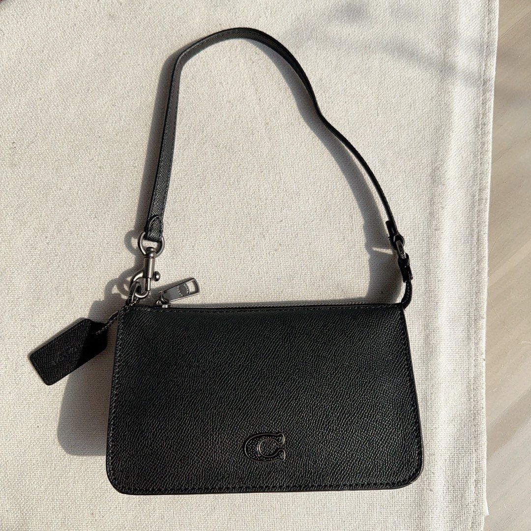 Coach Pouch Bag With Signature Canvas Detail, Women's Fashion, Bags ...