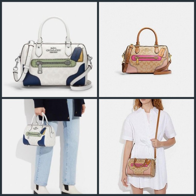 Coach Rowan Satchel In Signature Canvas With Trompe L'oeil Print (Women ...