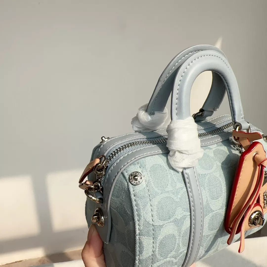 Coach Ruby Satchel 18 In Signature Denim (Women Crossbody Sling ...