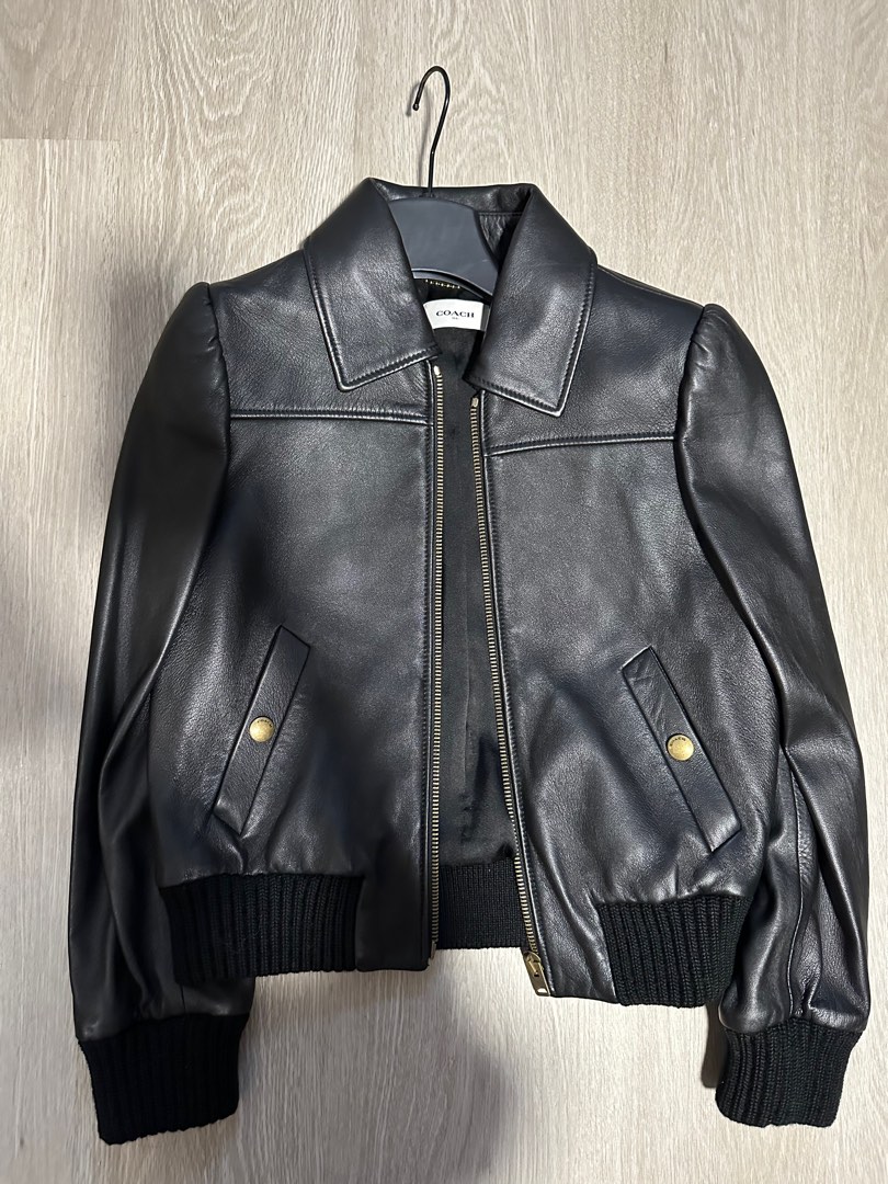 Coach tailored leather bomber, Women's Fashion, Coats, Jackets and ...